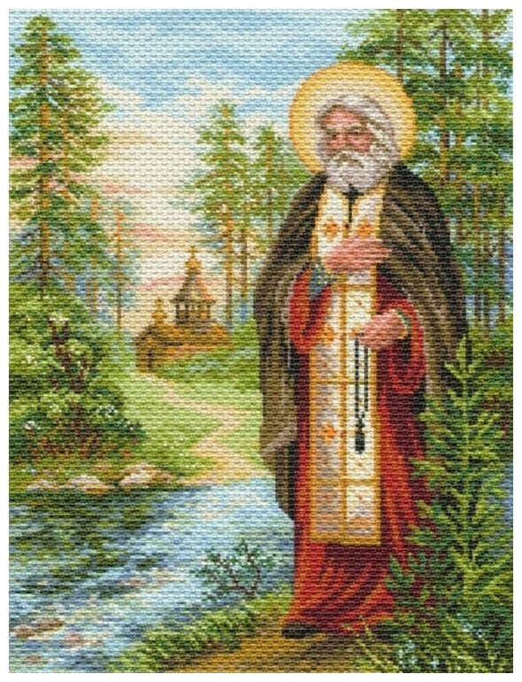 Рисунок на ткани Матренин Посад "Серафим Саровский", 37x49 см