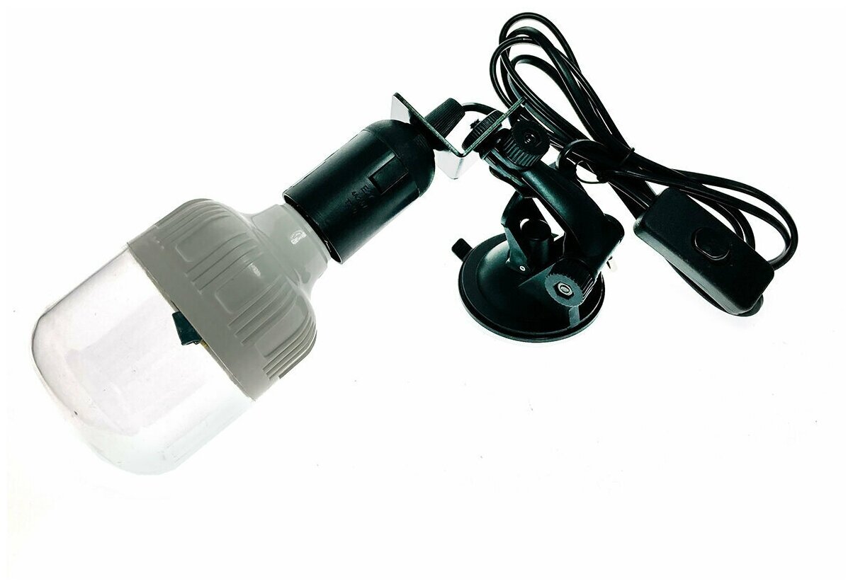 Светодиодный фитосветильник Espada E-CAPT80 на присоске с выключателем, 12W для выращивания рассады и досветки растений