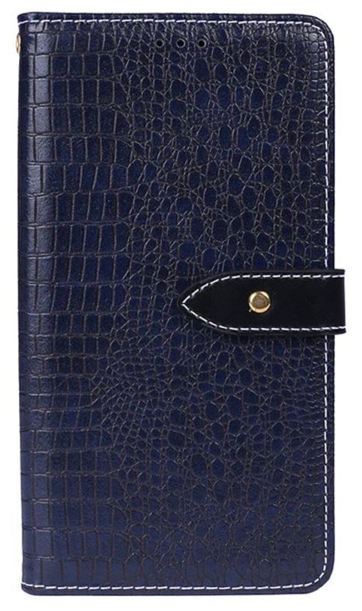 Чехол MyPads MAR-LX1H, для Honor 20/20S, Huawei Nova, с фактурой крокодила, синий