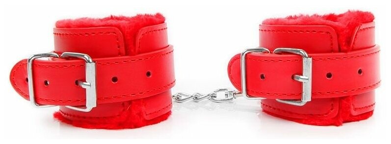 Bior toys Красные мягкие наручники на регулируемых ремешках