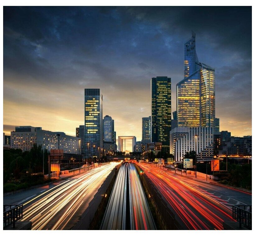 Фотообои Milan Неспящий город, M 5014, 200х180 см, виниловые на флизелиновой основе