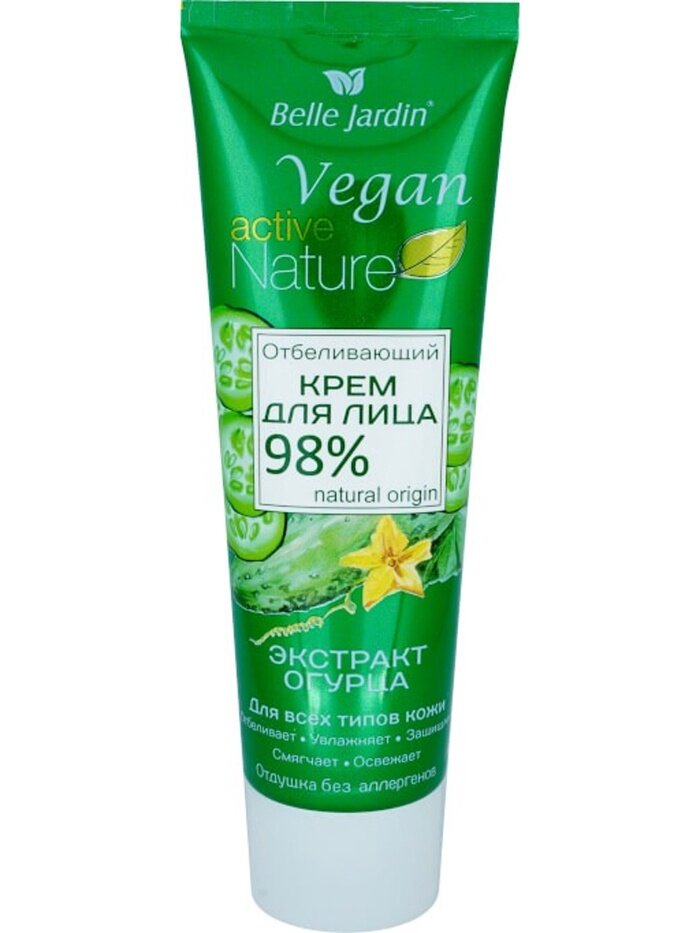Крем для лица Отбеливающий с экстрактом огурца 85 мл B.J.Active Nature Vegan