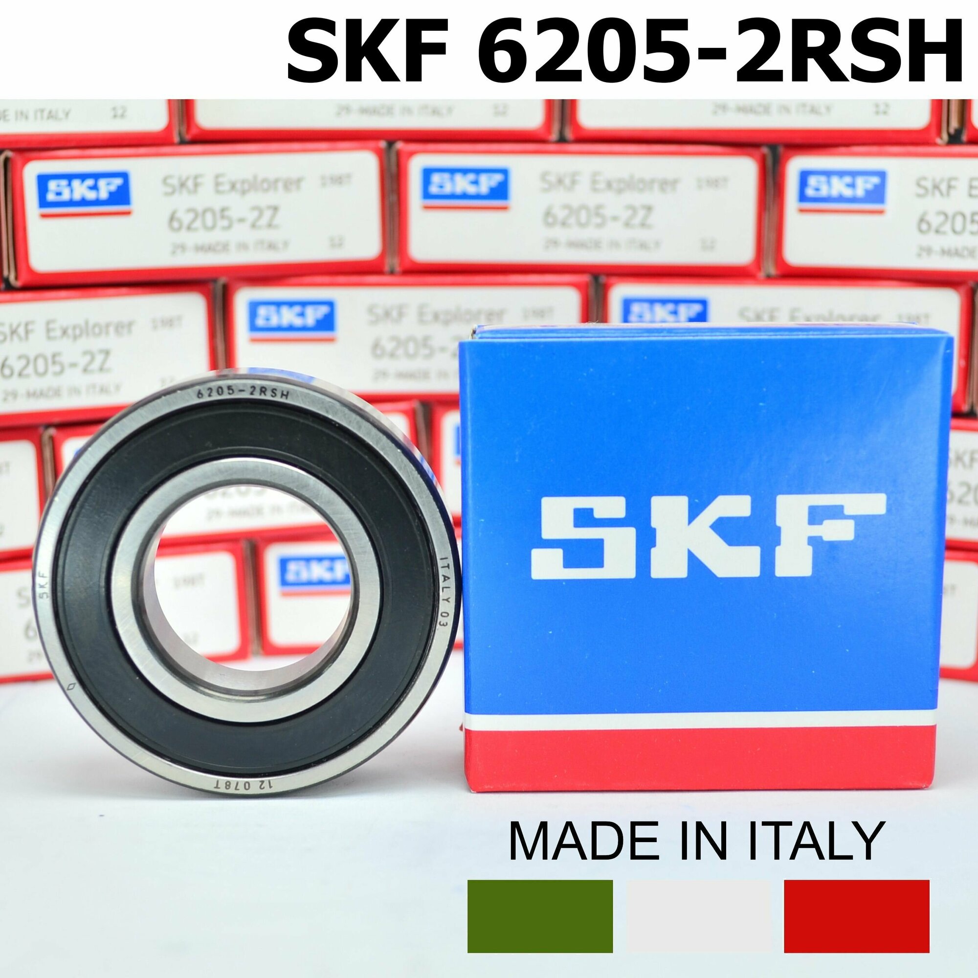 Подшипник SKF 6205-2RSH (6205 2RS, 180205, 205) размер 25*52*15 Италия, универсальный