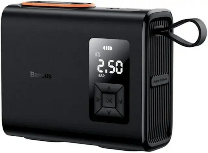 Baseus Автомобильный компрессор Baseus Mega EnergyPump Series Dual Cylinder Wireless Inflator BS-CG007 (CRNL060001) с фонарем, черный