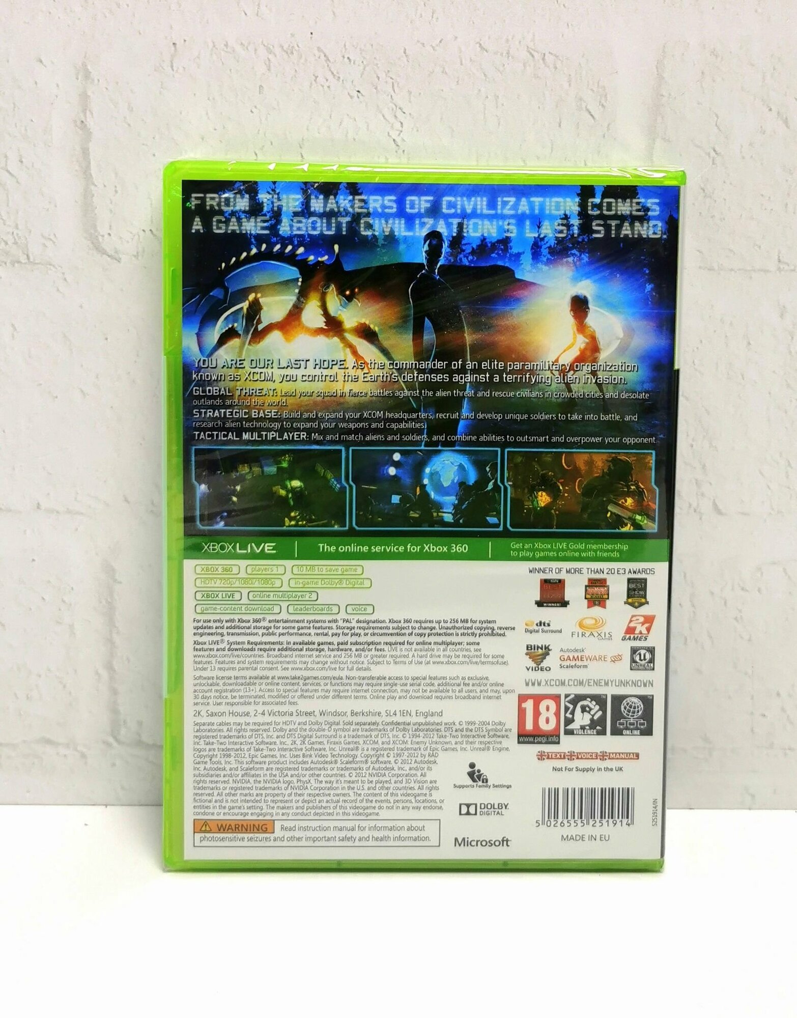Xcom Enemy Unknown Английский язык Видеоигра на диске Xbox 360 — фото 1