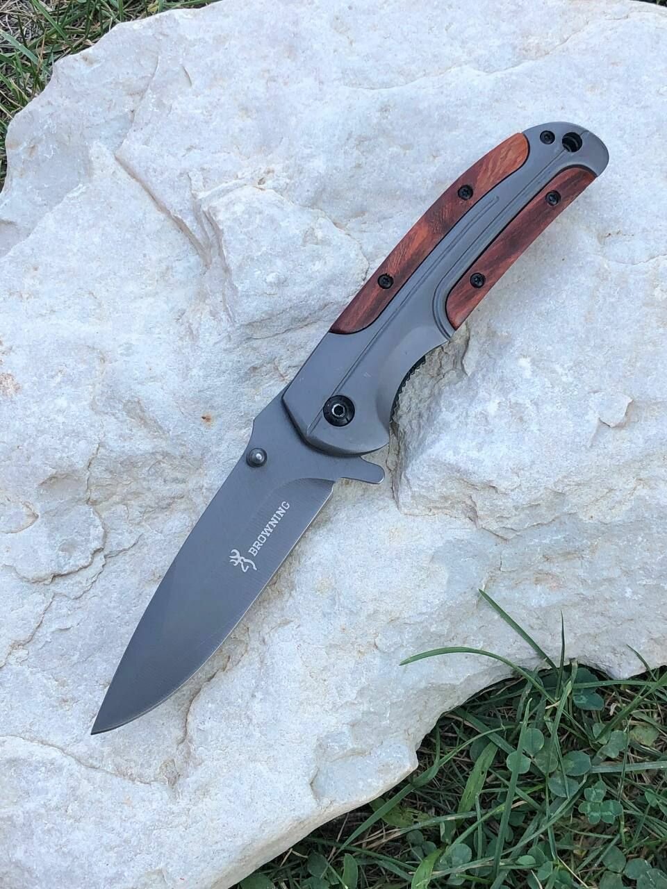 Туристический нож Browning 9Cr18MoV, складной, для охоты, рыбалки, EDC, 21 см