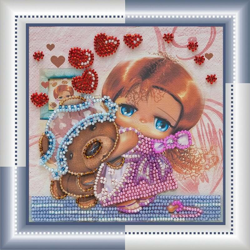 Вышивка Любимый мишутка 15x15 см.