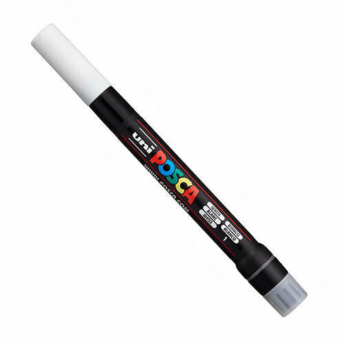Маркер Uni POSCA PCF-350 1 белый, кисть 1 шт