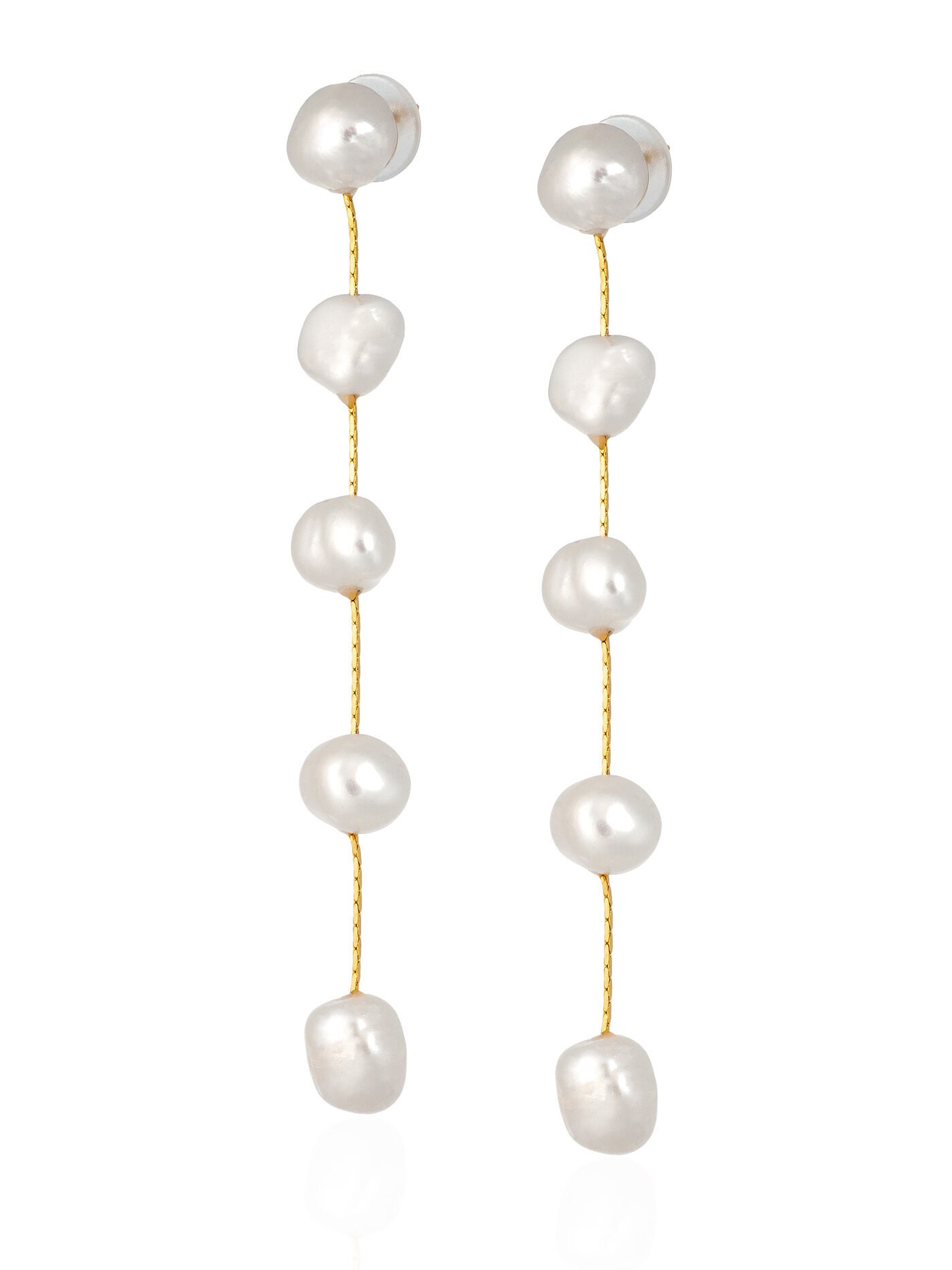 Серьги с подвесками, жемчуг барочный