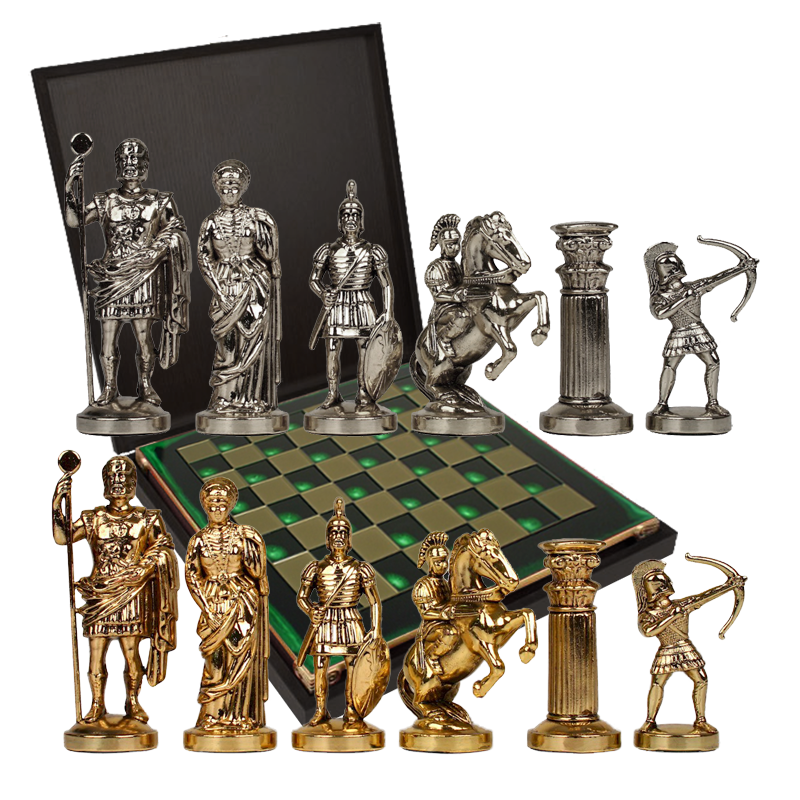 Шахматы "Античные Войны", с доской, малые