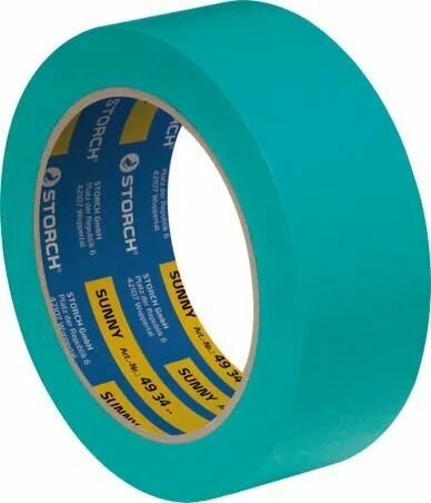 Малярная лента STORCH SUNNYpaper Stanrart Das Dunkelgrune, на основе рисовая бумаги с акрилатным клеем, экстратонкая, гладкая, зеленая, Ширина 25 мм, Длина 50 м
