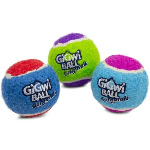 GIGWI Игрушка для собак Три мяча с пищалкой 6,3см, серия GiGwi BALL Originals (75338)