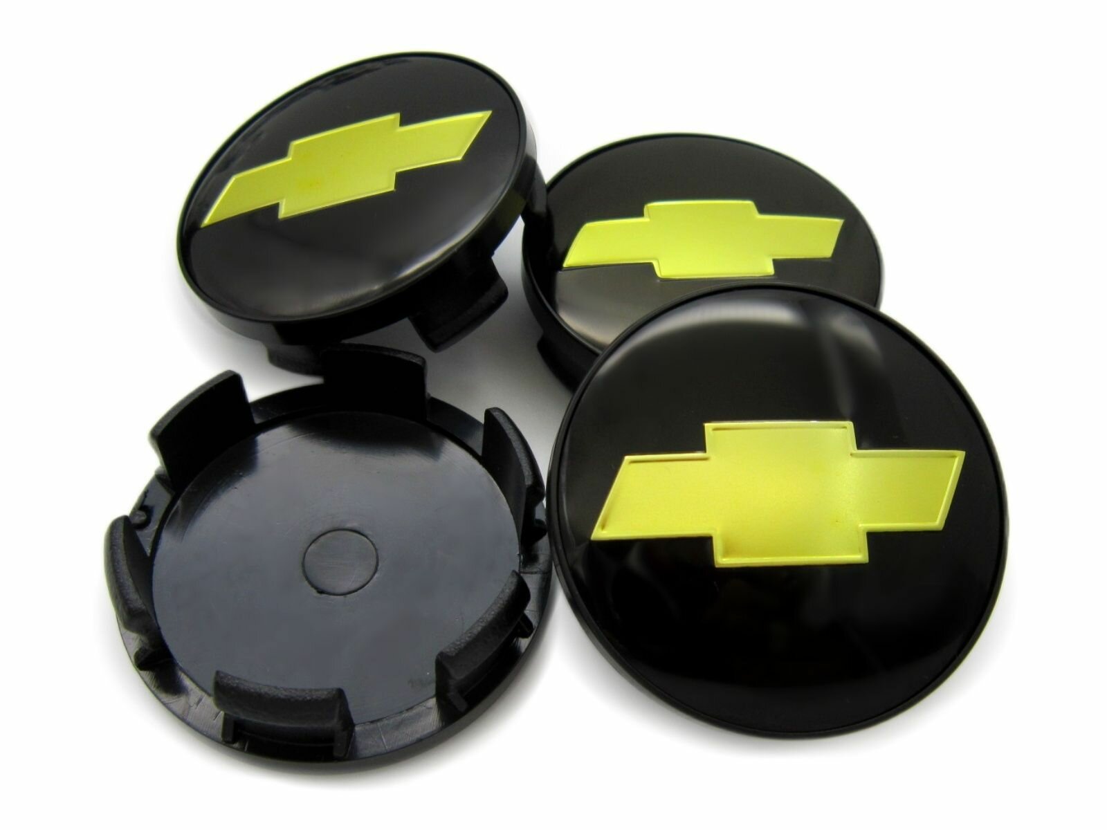 Колпачки, заглушки на литые диски СКАД Шевроле черный, 56/51/12 мм, комплект 4 шт.