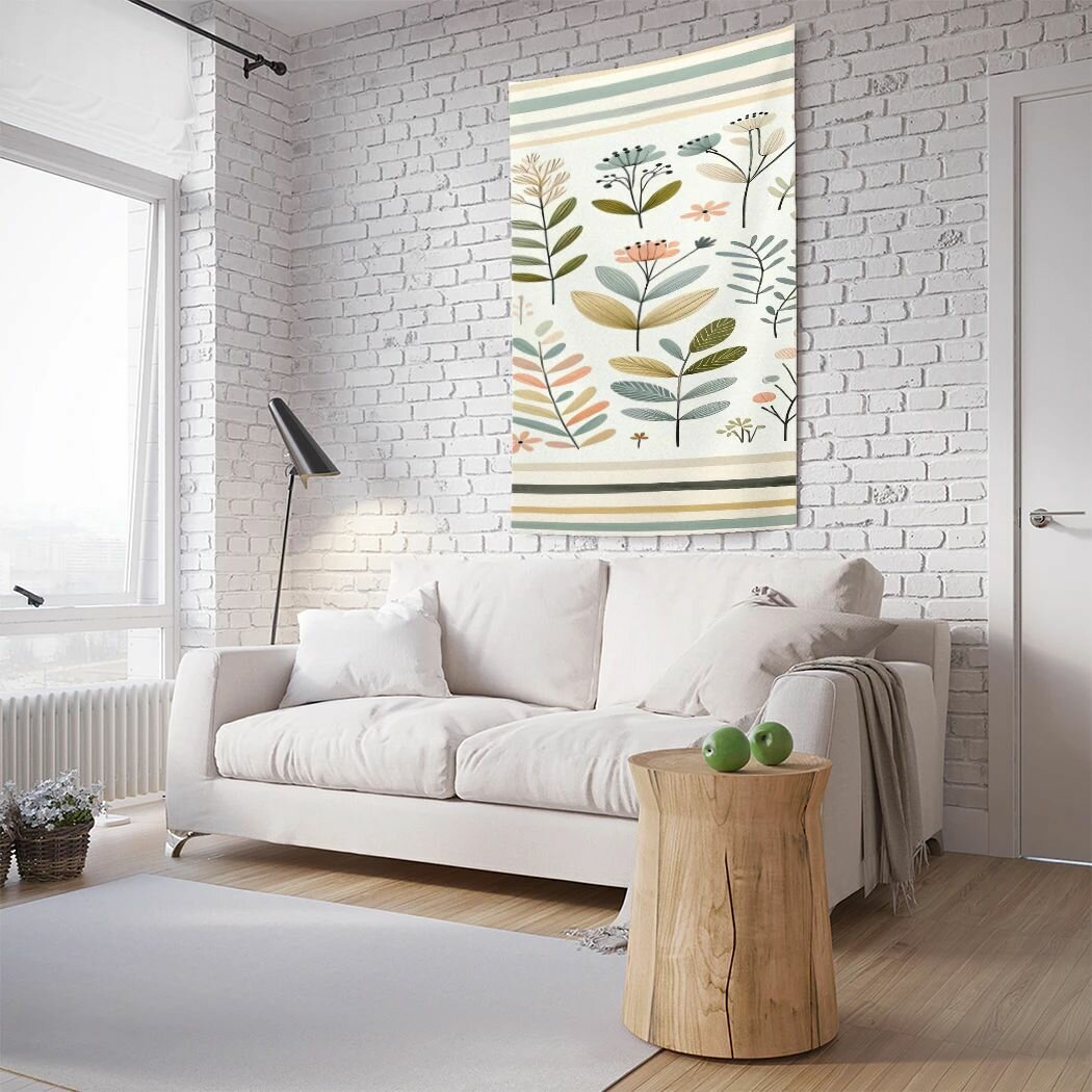 Вертикальное фотопанно на стену JoyArty "Цветы краской", из ткани, 150х200 см