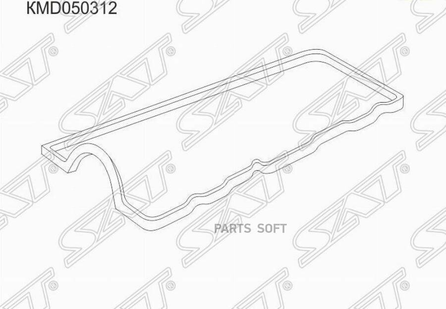 Прокладка клапанной крышки Mitsubishi Delica 89-07 / L200 86-05 4D55;4D55T;4D56;4D56T;4D56TD; D4BA; D4 SAT KMD050312 | цена за 1 шт