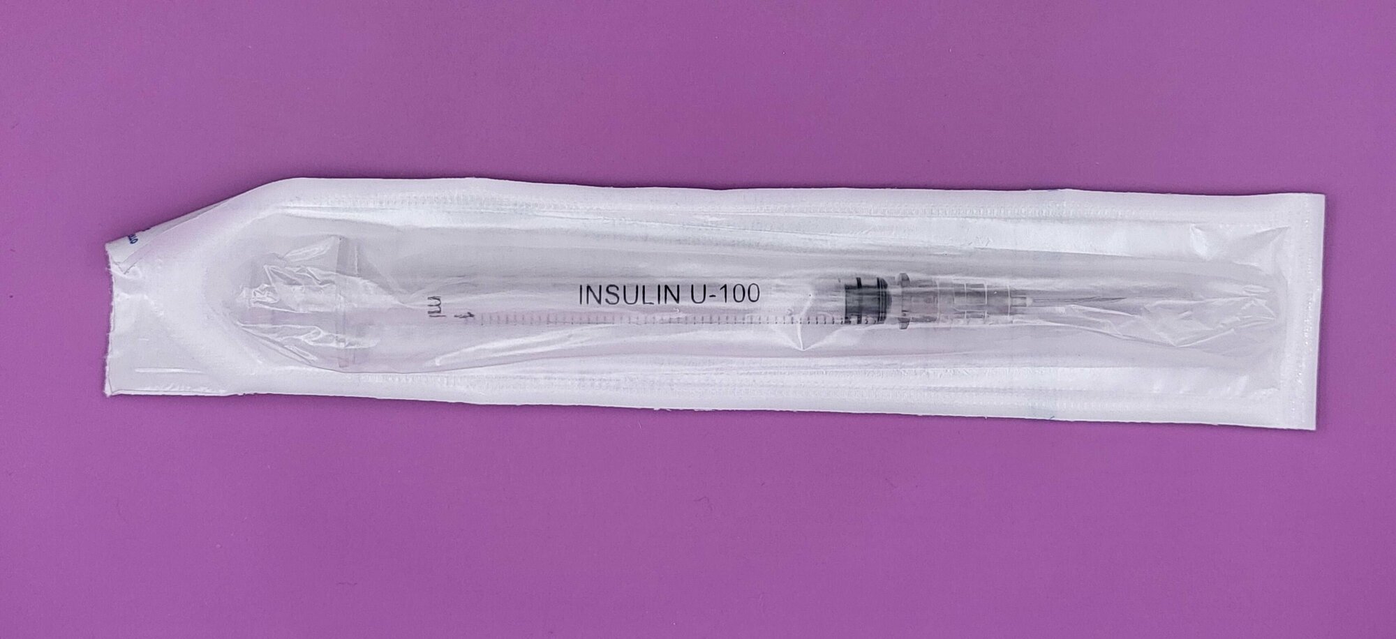 Шприц инсулиновый U100 1 мл с иглой (0,4мм x12мм) - 3 шт