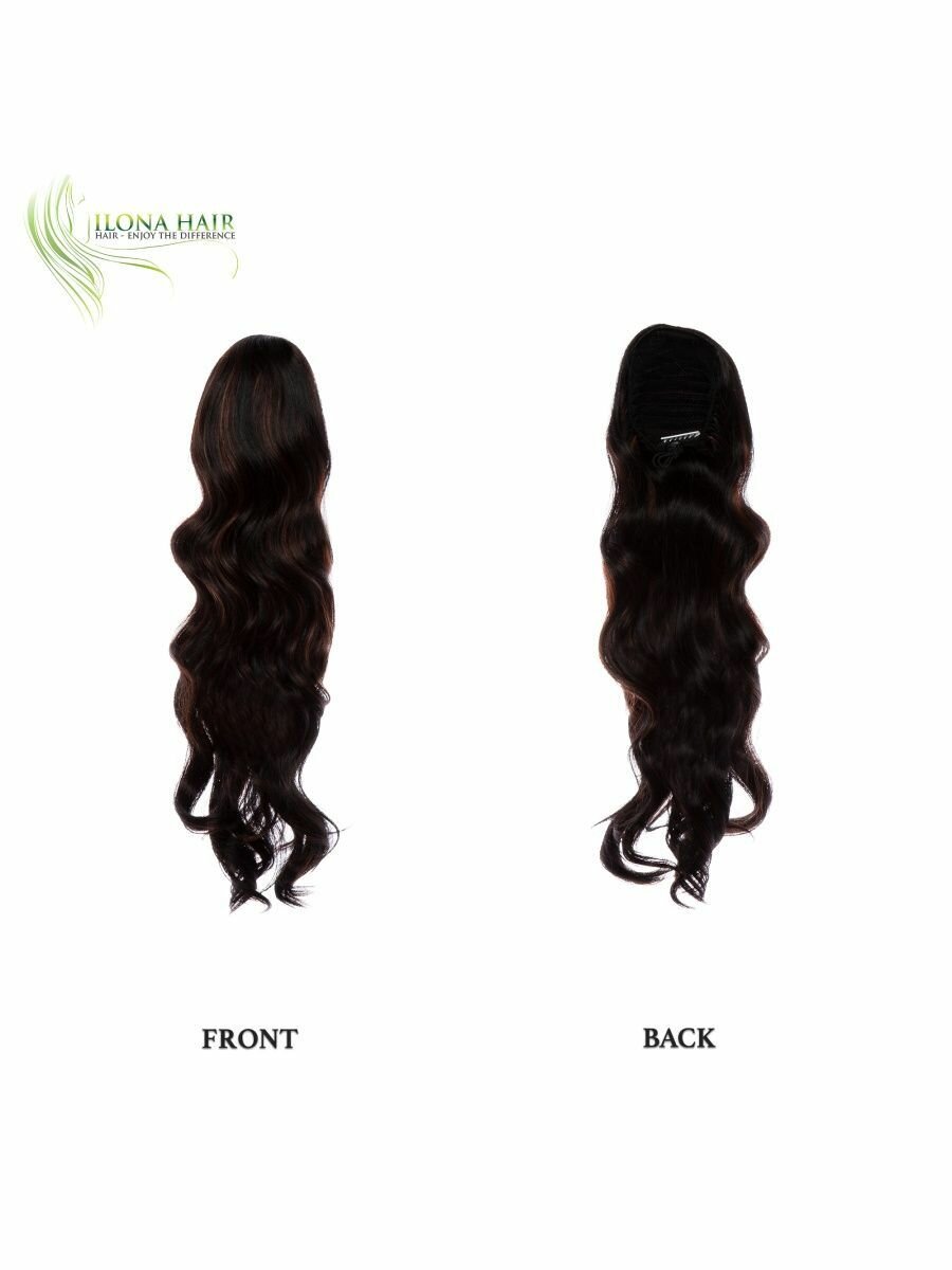 ILONA HAIR Шиньон хвост накладной на затяжке длинный 53 см.