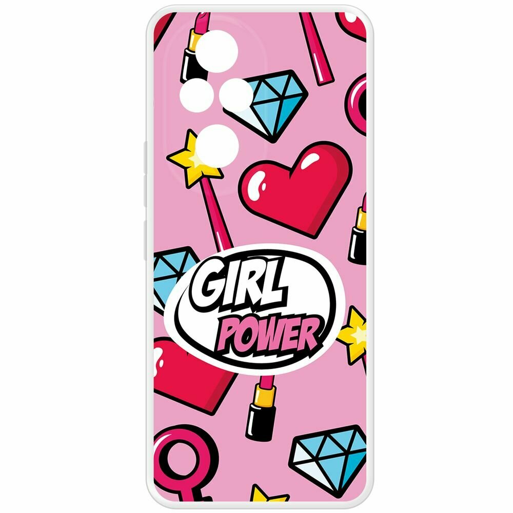 Чехол-накладка Krutoff Clear Case Girl Power для Honor 200 Pro