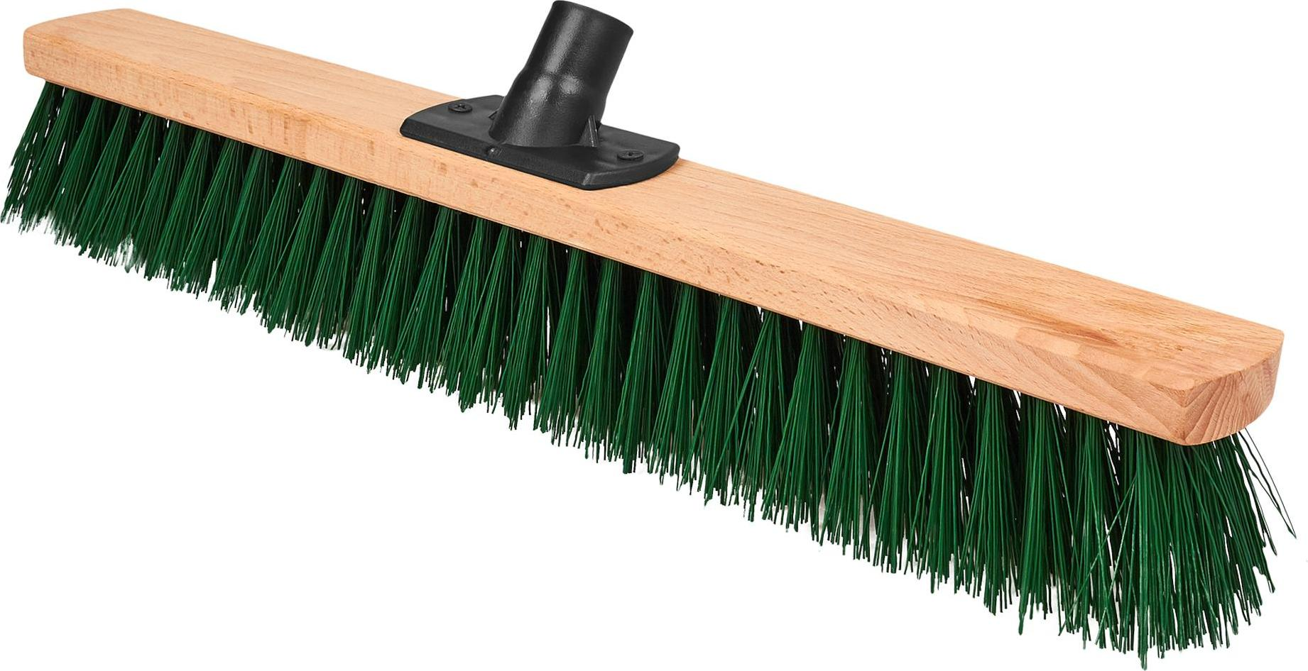 Щетка для улицы Spin&Clean / Спин энд Клиан ПЦ3120 без черенка, жесткая щетина, бук, зеленый 640х80х135мм / инвентарь для уборки