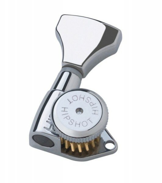 Колки 6 в линию локовые HIPSHOT GRIP-LOCK OPEN 6GL0C, хром