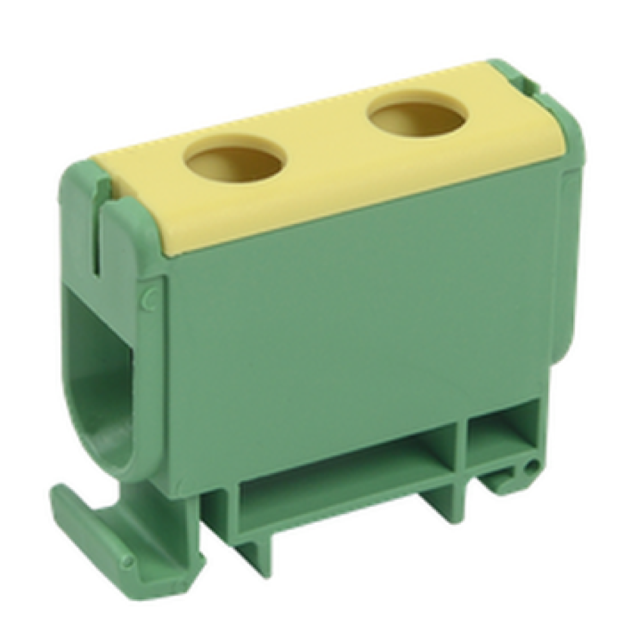 Клемма для проводов IEK / ИЭК КВС 6-50мм2 вводная силовая, желто-зеленый, корпус огнестойкий полиамид, 51х17.5мм, 1шт. / зажим