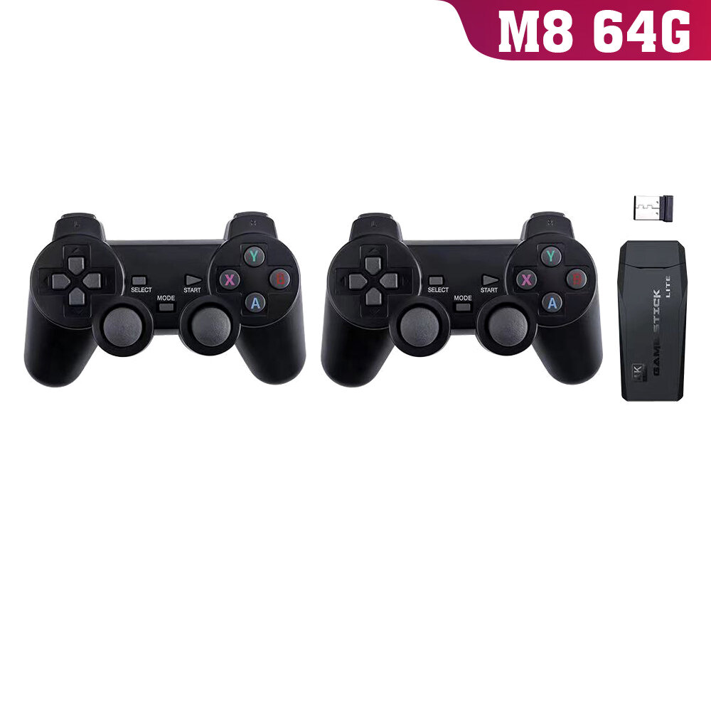 M8 Wireless 2.4G HD Arcade PS1 Домашняя мини-игровая ТВ-консоль (64 ГБ)