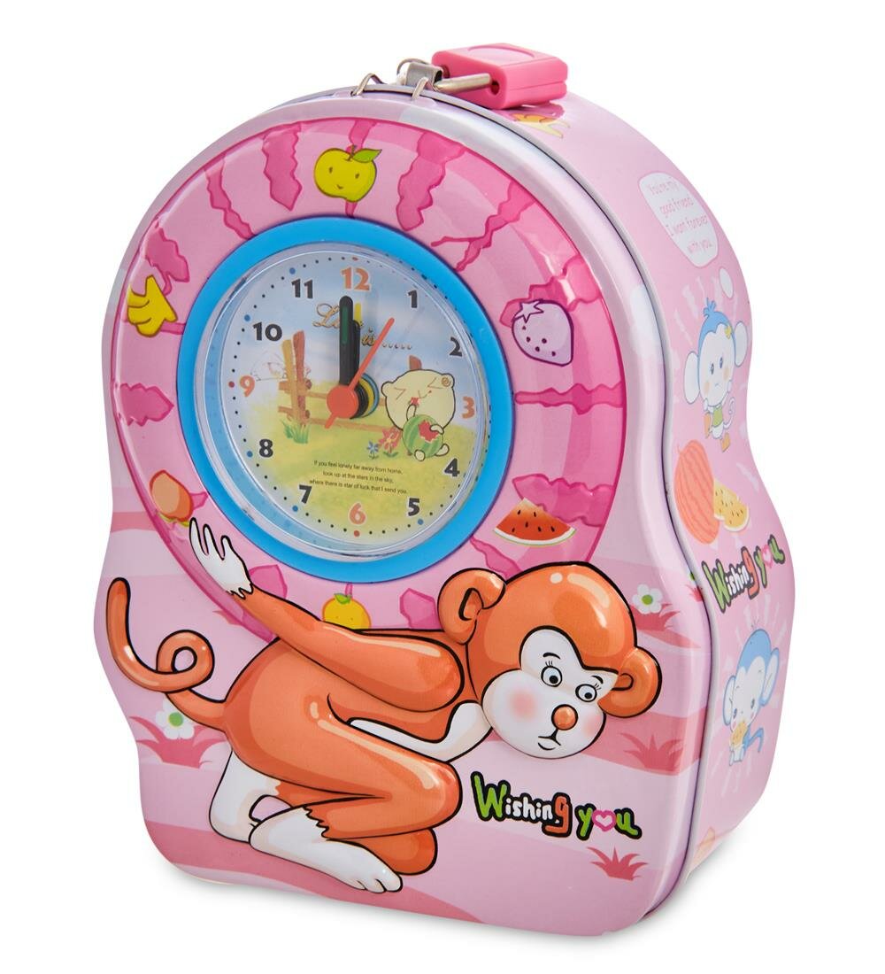 Металлическая копилка с часами Обезьяна A2169147 разностор, Металл