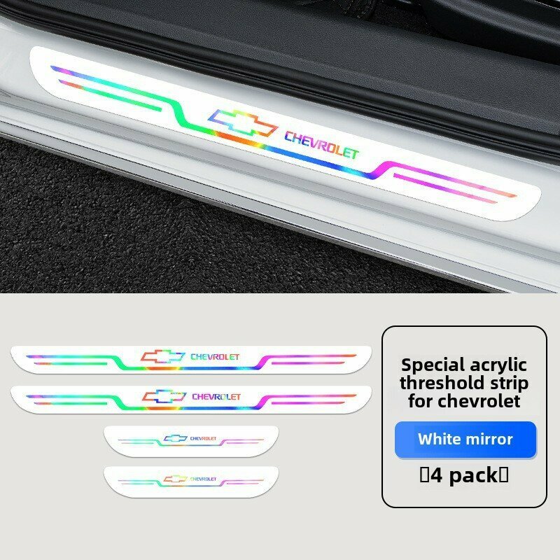 Накладки для педалей CY, для Chevrolet, зеркальный акрил, для 4-дверных белых автомобилей