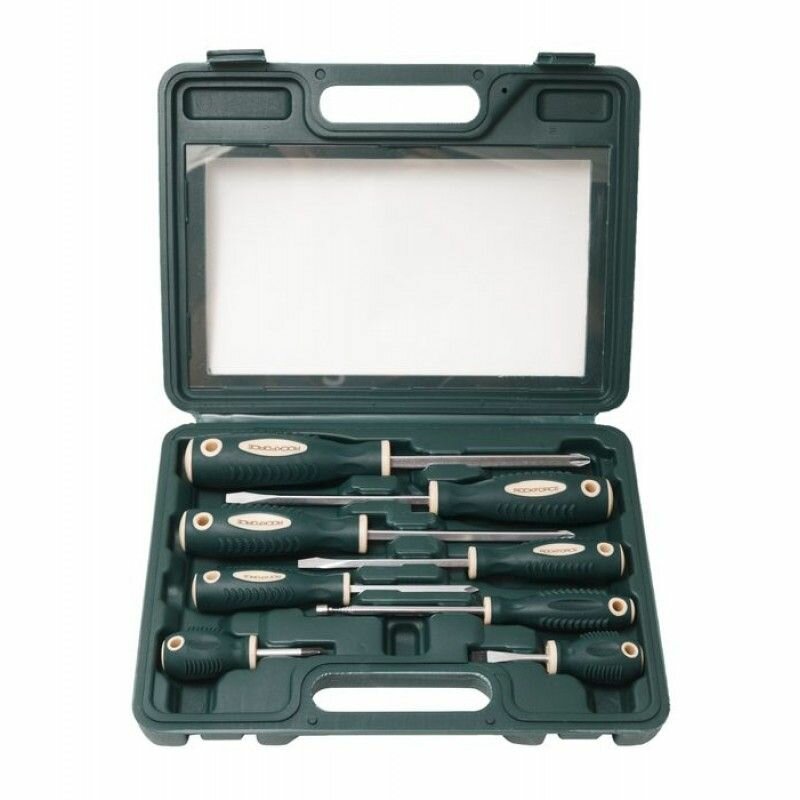 Набор отверток магнитных "Profi"8 предметов, в кейсе ROCKFORCE