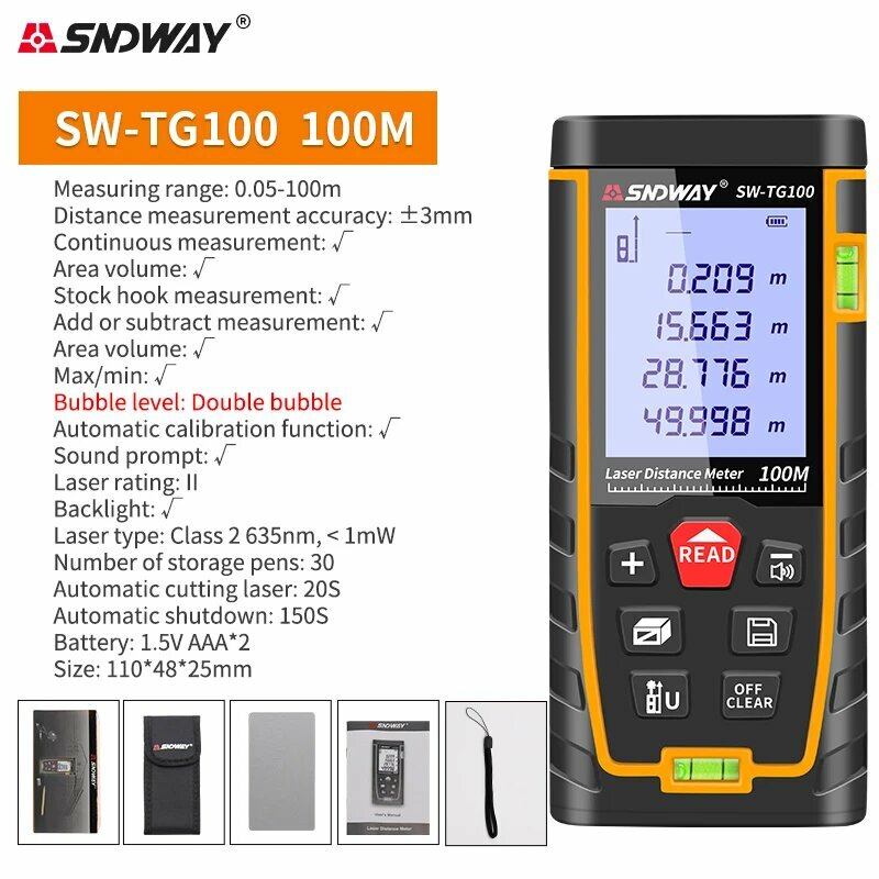 SNDWAY Лазерный дальномер SW-TG100 Better