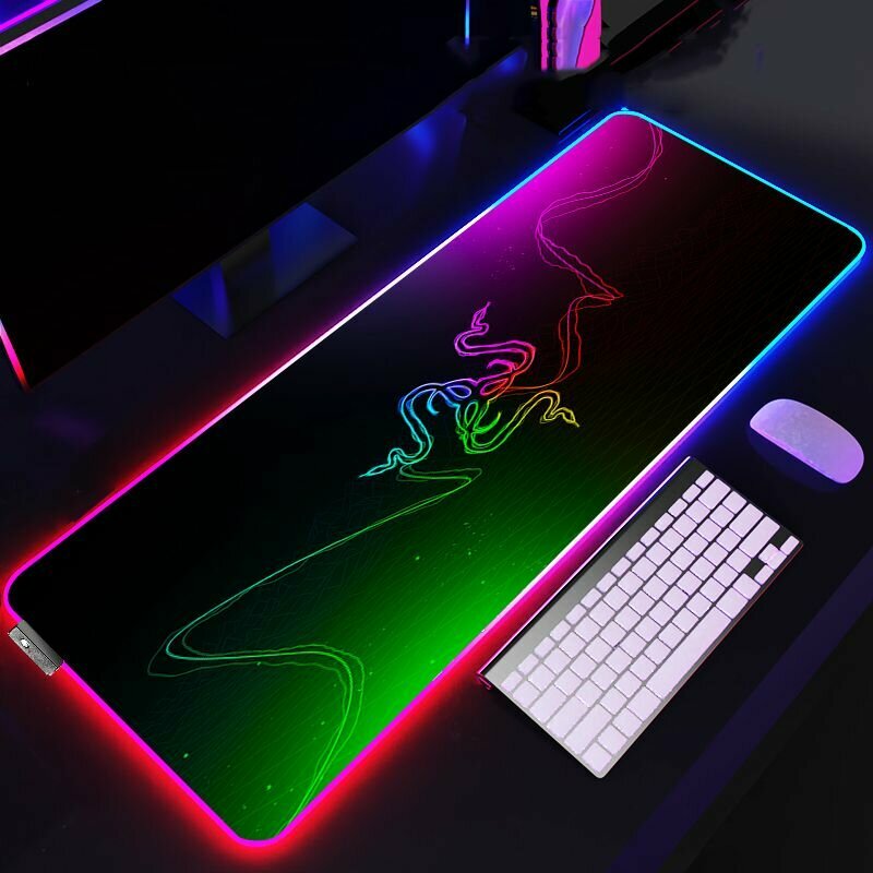Игровой коврик Razer, с подсветкой, нескользящий, 40 см x 90 см