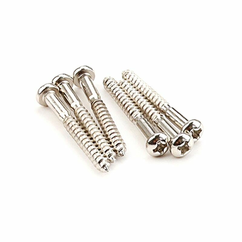 6 шт. крепежные винты с фиксатором струны выемкой для мостовых седел, аксессуары хвостовика, принадлежности электрогитары, бас-гитары