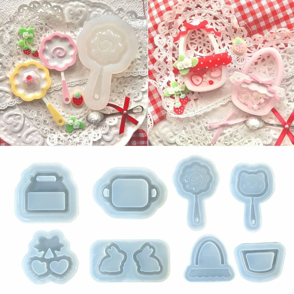 Практичная форма для изготовления аксессуаров Удобный набор силиконовых форм различных поделок и ювелирных изделий ручной работы