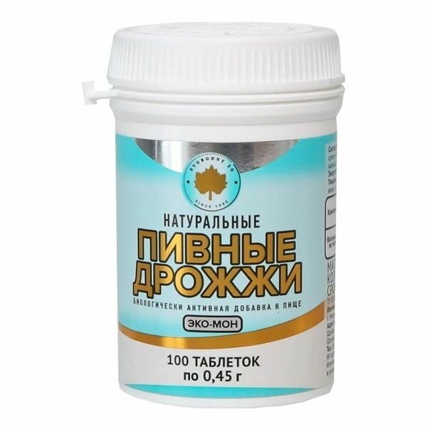 Пивные дрожжи Эко Мон (натуральные) 100 таб