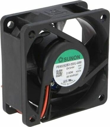 Вентилятор SUNON PE60252B3-000U-A99 осевой 24ВDC 60x60x25мм 49,01куб. м/ч 38дБА 26AWG 1 шт