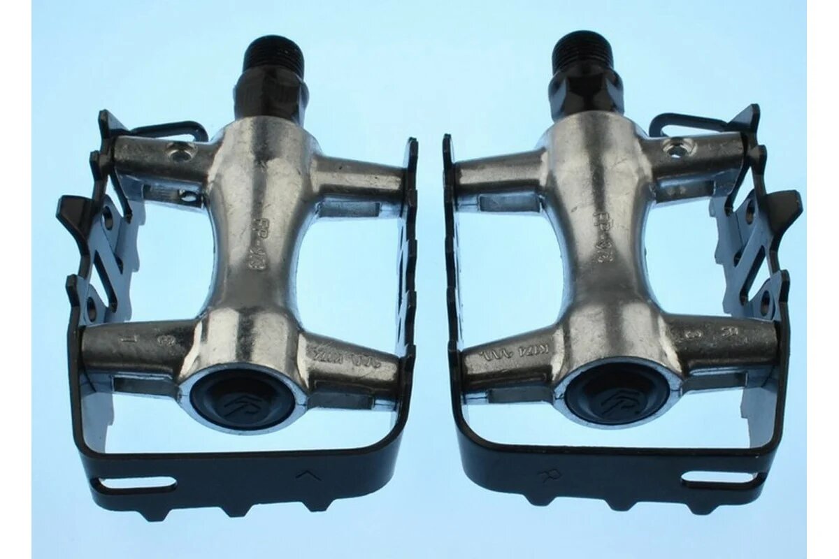 Педали JOY KIE JK3558 алюминиевые с металлической рамкой серебристые для велосипеда