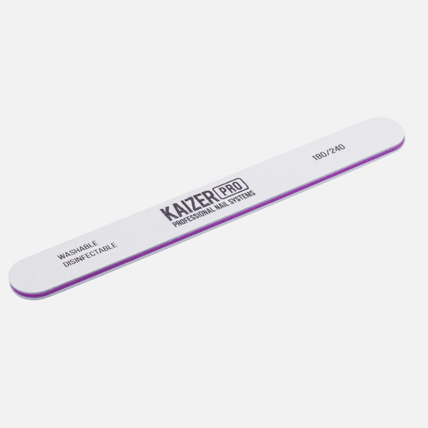 Пилка на пластиковой основе Kaizer Pro прямая серая 180/240 NF-214