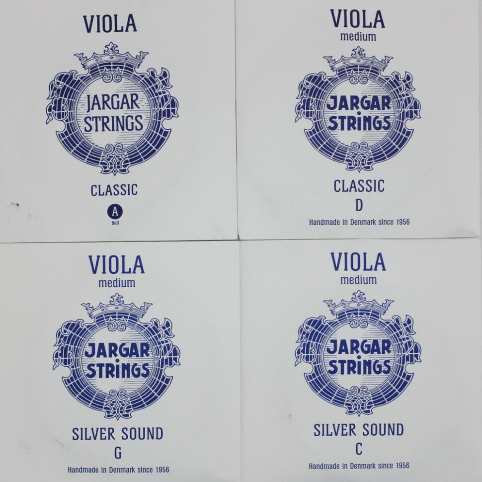 Комплект струн для альта (аккорд) G(соль), с(до)-серебряные, среднее натяжение 634922 Jargar