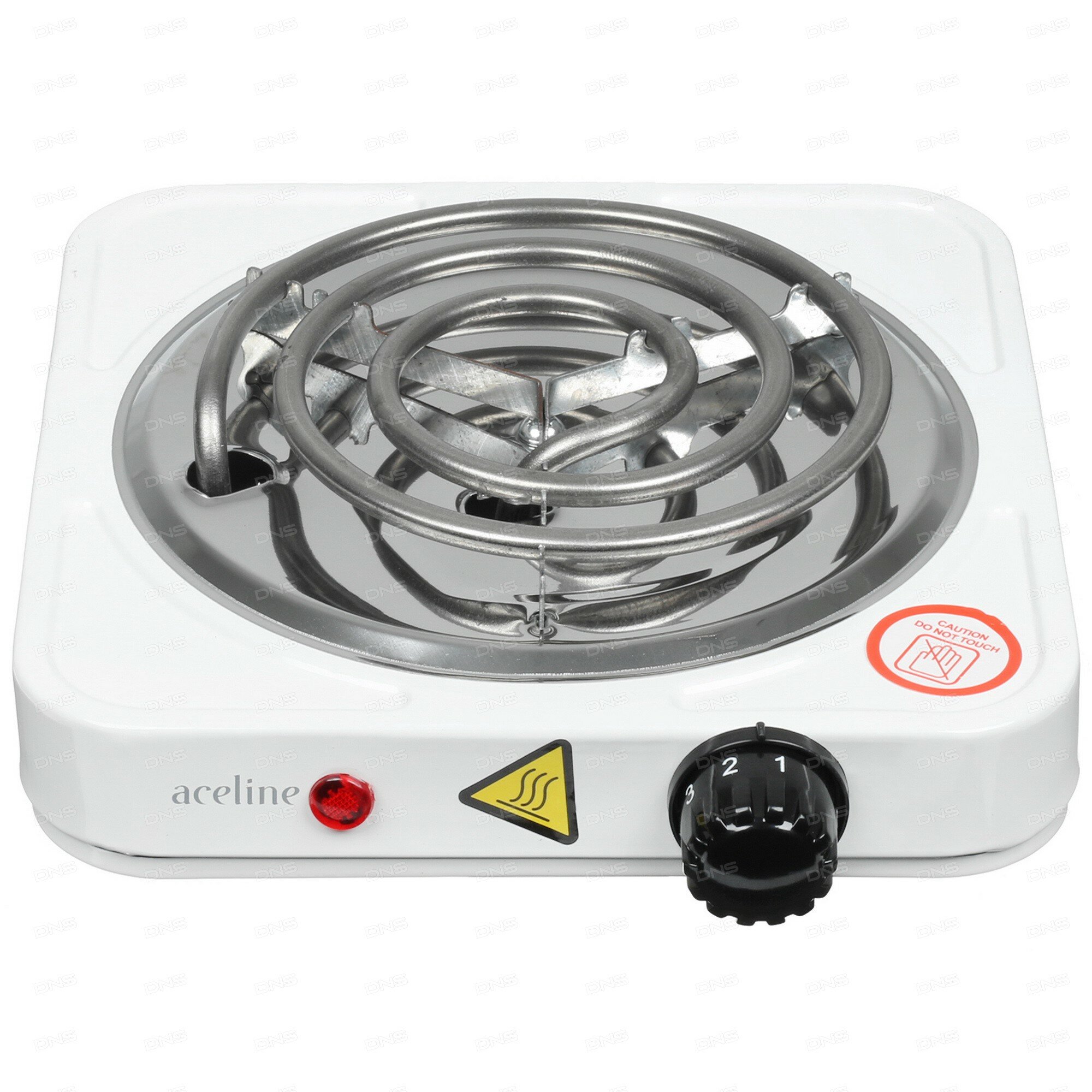 Электроплита Aceline CS-010w, компактная, нержавеющая сталь, поворотное управление