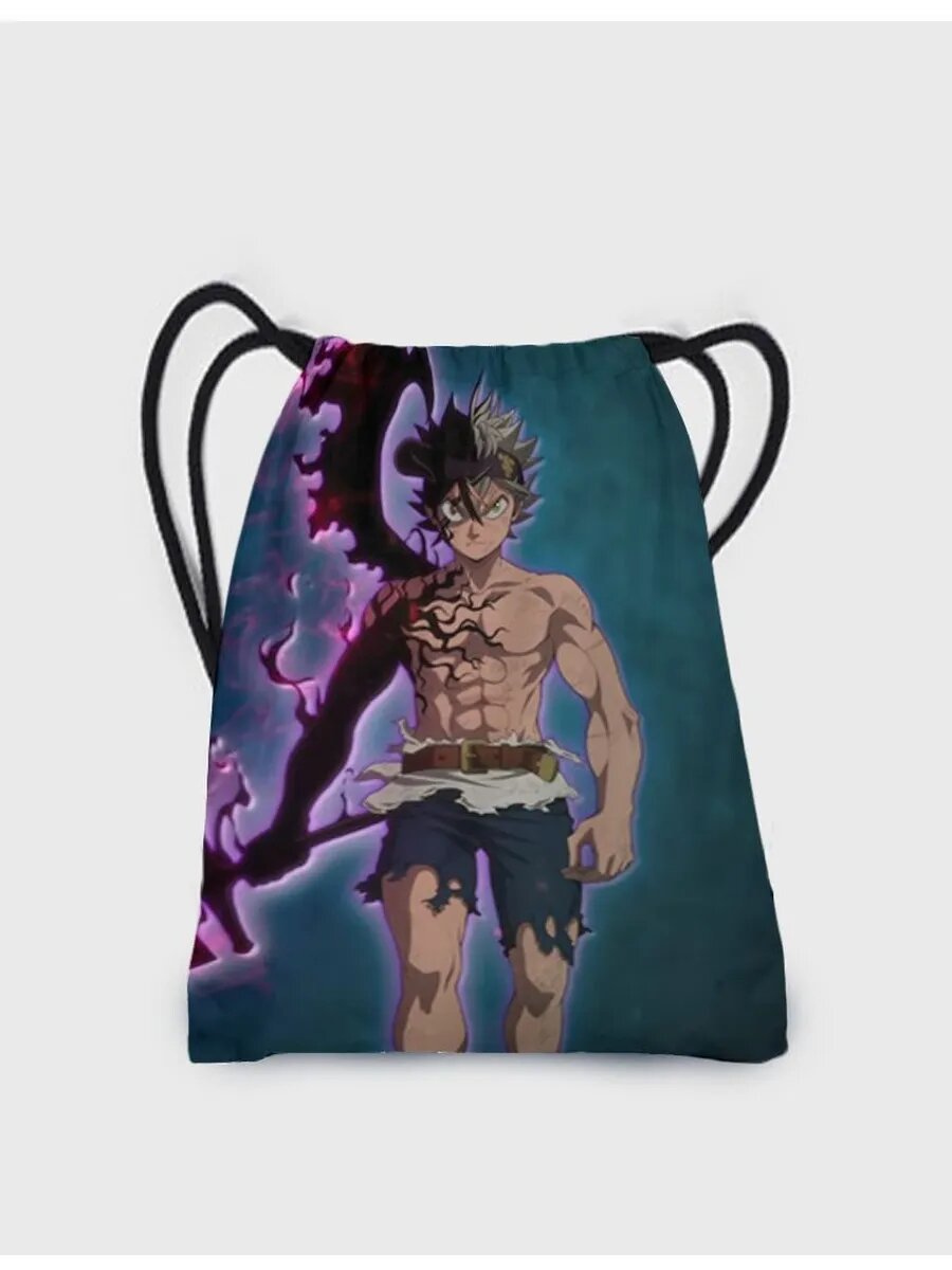 Мешок - сумка для обуви Чёрный клевер - Black Clover