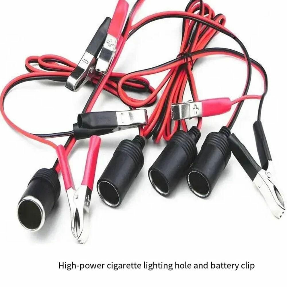 Удлинитель прикуривателя с зажимами на клеммы аккумулятора — переходник 12 В для авто, кемпинга и лодки