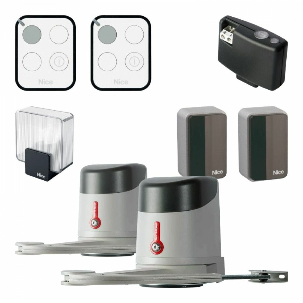 Комплект рычажного привода Nice HKHSBDKCE HI-SPEED для автоматизации распашных ворот со створками шириной до 3 метров и массой до 250 кг