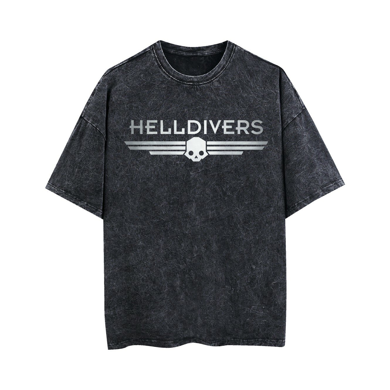 Футболка HELLDIVERS Черный ретро-костюм с коротким рукавом