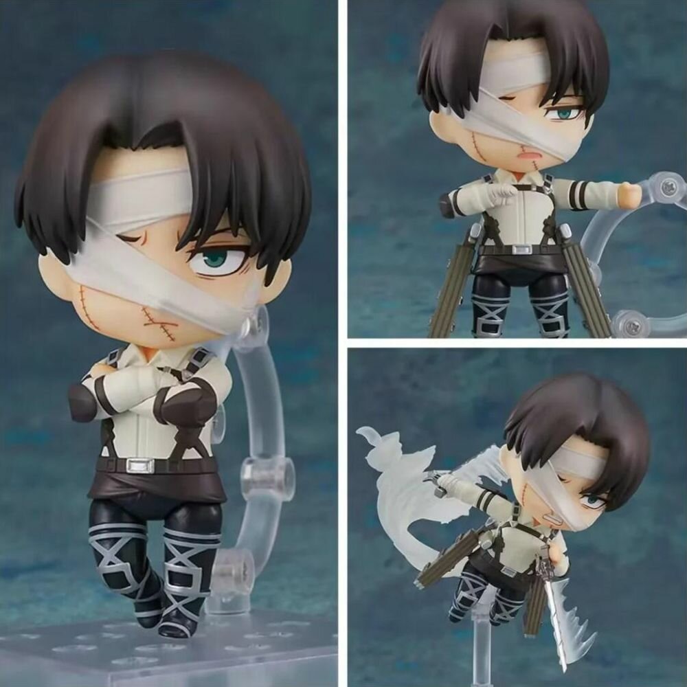 Фигурка нендороида атака титанов финальный сезон леви Акkерман / Attack on Titan Levi Ackerman Подарки для болельщиков 10 см