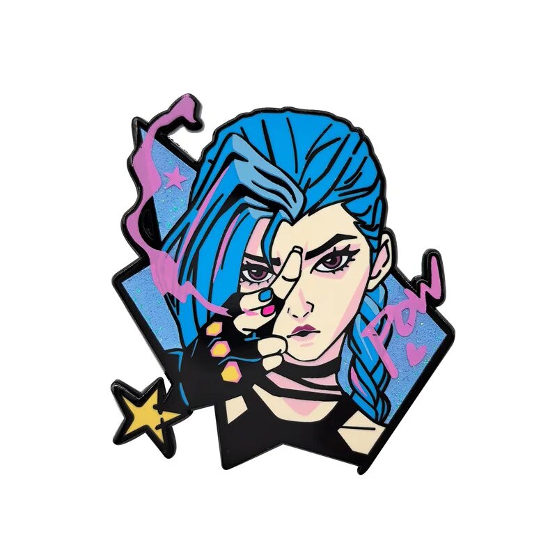 Брошь Jinx из League of Legends, Bandai, цвет 1