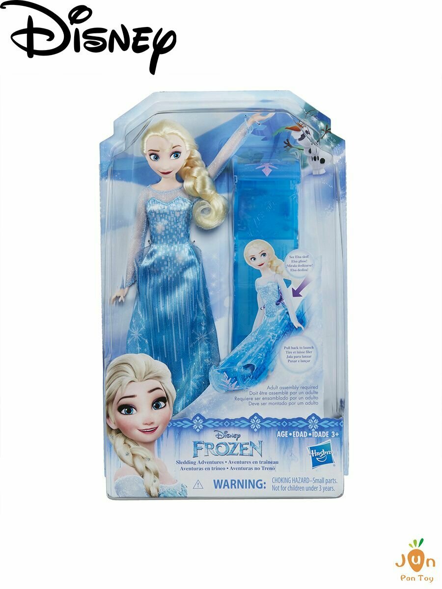 Hasbro Disney Frozen Sledding Adventures Elsa / Детские игрушки Дисней с Фигурка Эльза и санками, подходящие для детей от 4 лет и старше