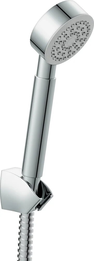 Душевой гарнитур Cersanit Cari 63389 хром, глянцевый, из нержавеющей стали, лейка для душа со шлангом и держателем
