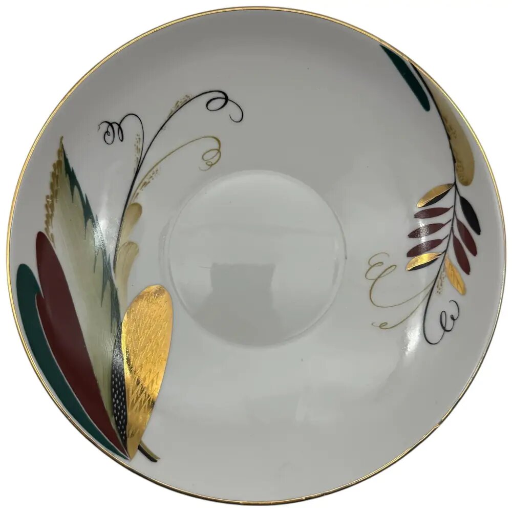 Сухарница "Букет", 21 см, автор Яковлева С. Е, худ. Чарина Т. Л, 1960-1970 г, ЛФЗ, СССР