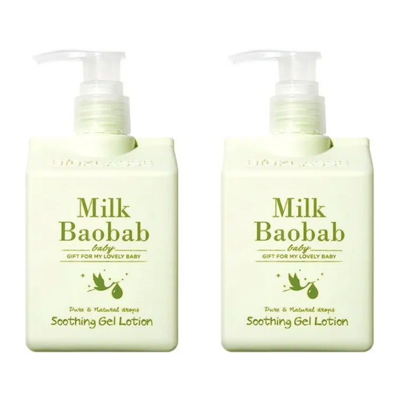 Лосьон MILK BAOBAB Baby для тела детский успокаивающий Milk Baobab Baby Soothing Gel Lotion, 250 ml, 2 штуки