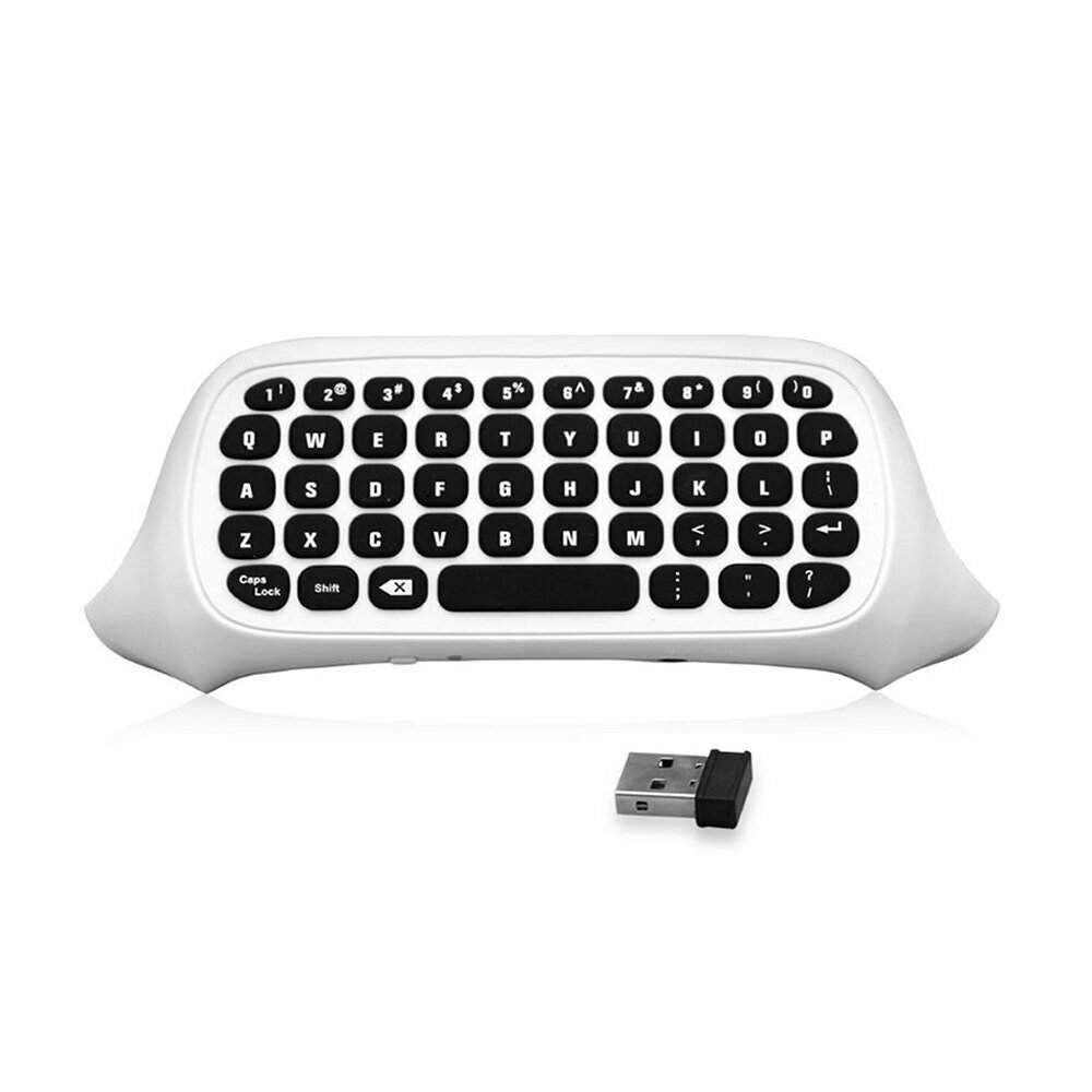 47-клавишная беспроводная клавиатура-геймпад 2,4G для XBox One/Slim/Elit White, аудиопорт 3,5 мм, 47-клавишная мини-клавиатура-геймпад